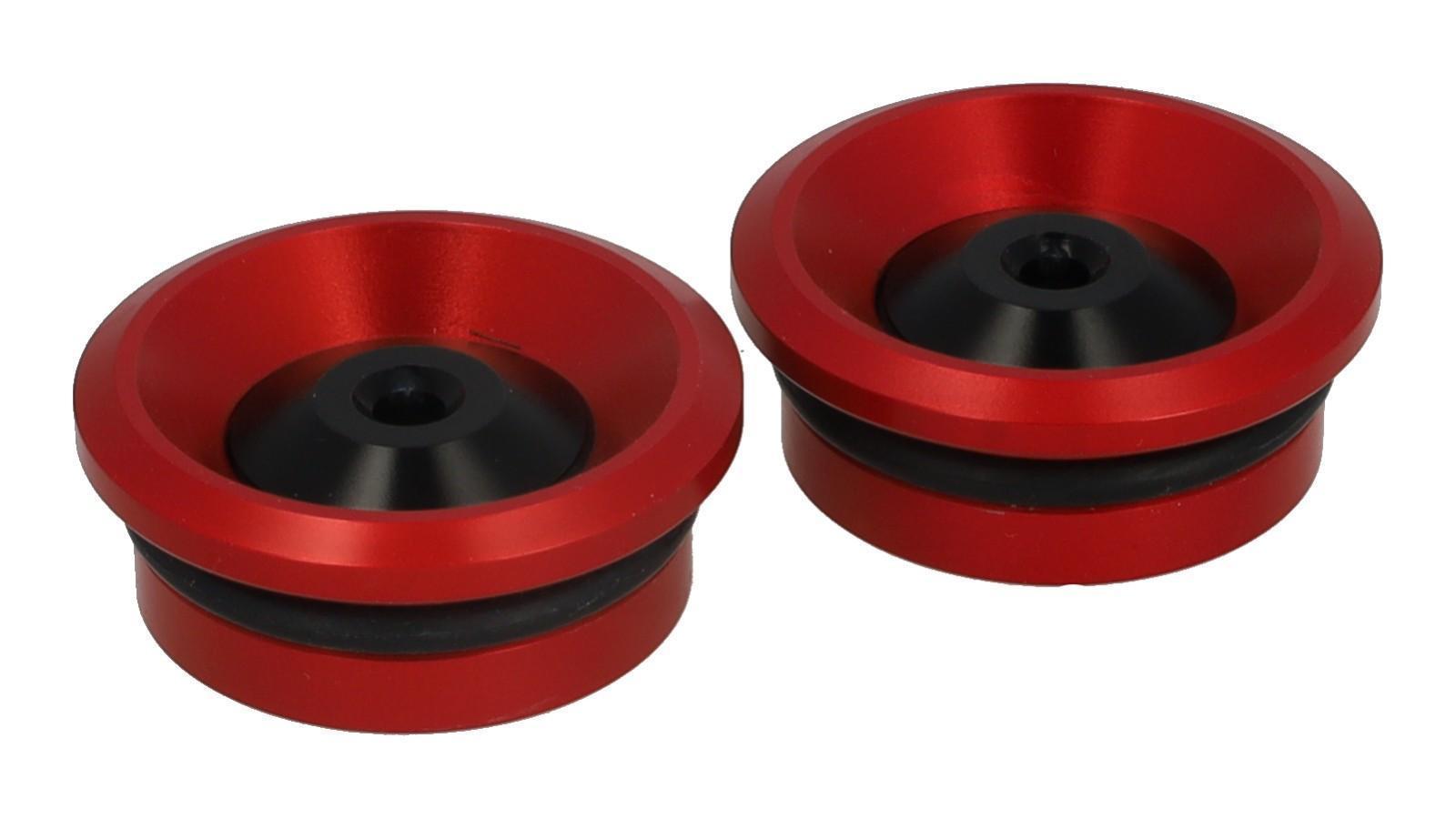 Schwingenplomben / Abdeckkappen Motoflow Honda CB 125 R, Rot eloxiert